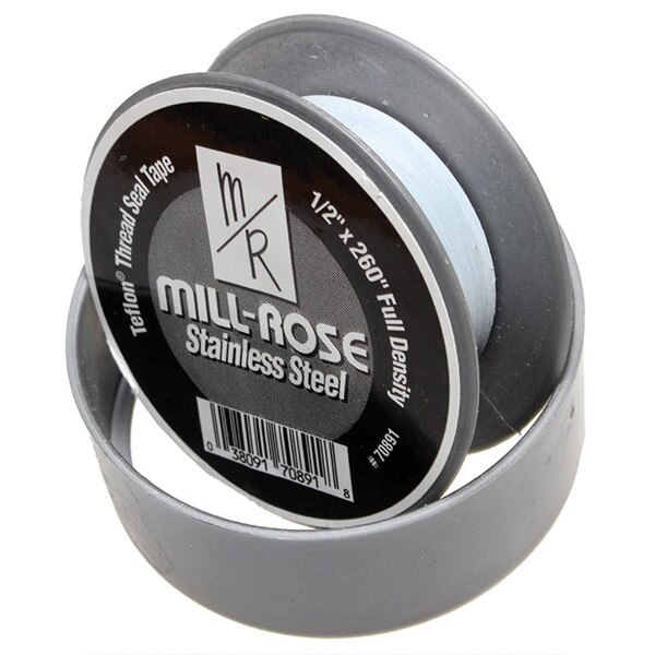 SS PTFE TAPE MILL-ROSE 70891, 1/2" x 260" (silver) | Breathing Air ...